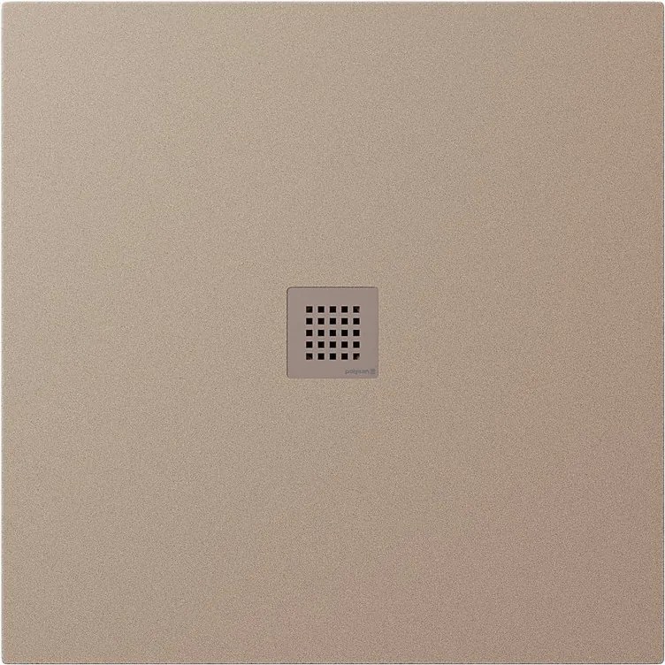 Polysan Polysan, TRENECA sprchová vanička z litého mramoru s možností úpravy rozměru 90x90cm, béžová matná, 84300.81