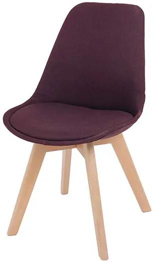 Židle, fialová / buk, LORITA