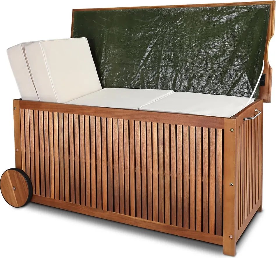 Deuba Dřevěný úložný box 350 L - akát