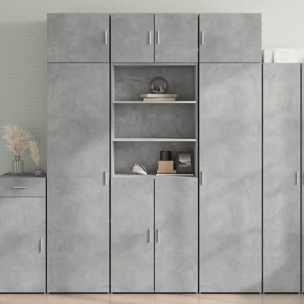 Skříň highboard betonově šedá 70x42,5x185 cm kompozitní dřevo