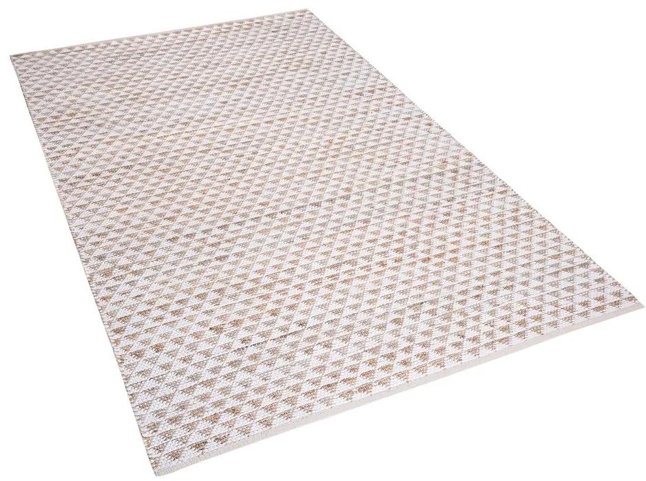 Béžový geometrický koberec 140x200 cm - TUNCELI