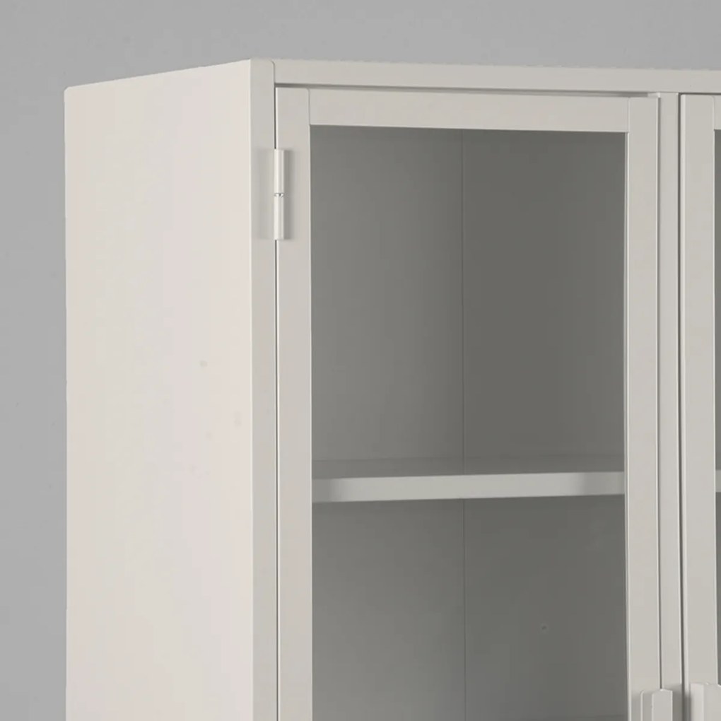 LABEL51 Prosklená kovová vitrína LEVEL bílá SL-51.022