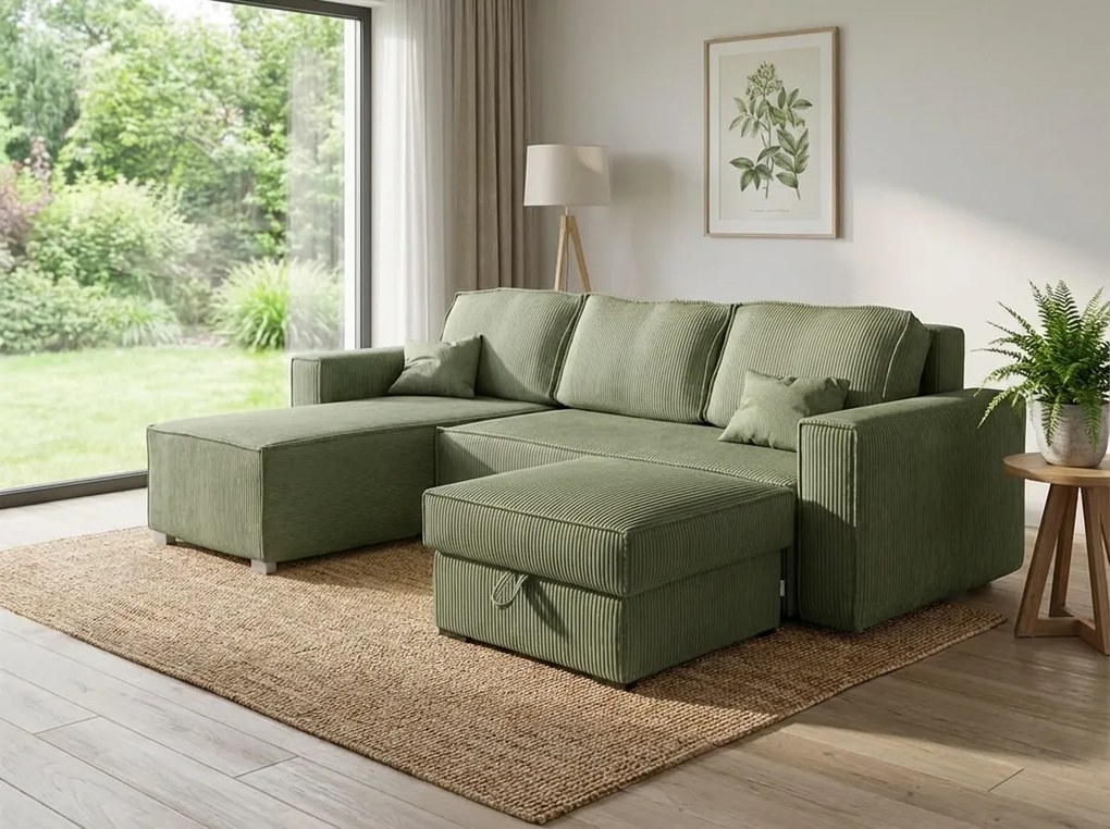 Taburet SMART COSARO XL s úložným prostorem 71x71 cm, mentolový