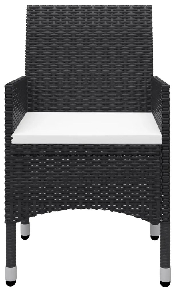 vidaXL Marketos 9dílný zahradní jídelní set černý