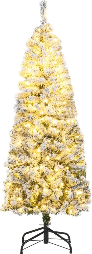 Costway 150 cm Umělý vánoční stromeček s 180 teplými bílými LED světly