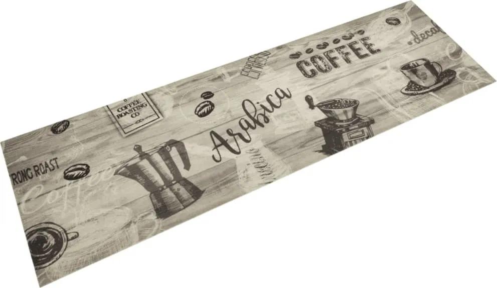 vidaXL Kuchyňská rohožka pratelná 45 x 150 cm [136564] Barva: coffee text