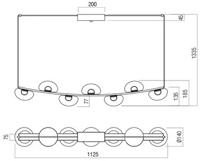 Redo group Redo Sinclair, černé závěsné svítidlo, LED 42,7W 3000K, stmívatelné, délka 112,5cm