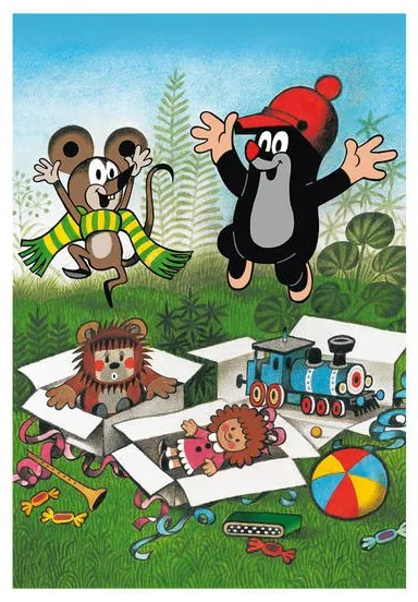 Dino Puzzle Krtek se raduje 2x48 dílků