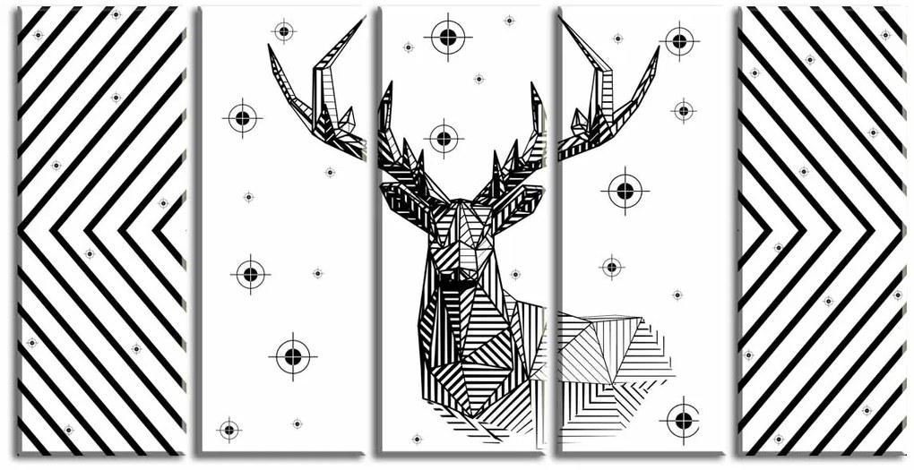 Obraz geometrický jelen Velikost (šířka x výška): 150x80 cm