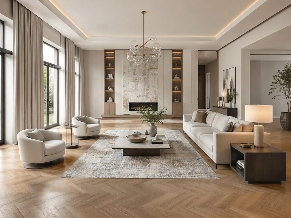 Obsession, Kusový koberec Salsa 690 taupe, 200x290, hnědá, kancelář