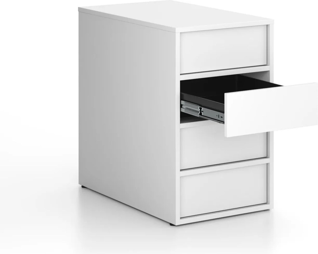 Kancelářský přístavný kontejner FRAME, 428 x 763 x 721 mm, bílá
