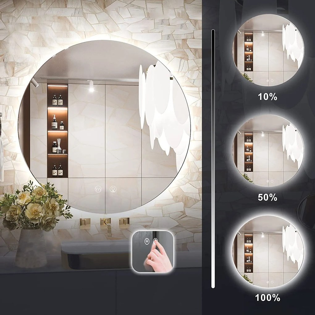 Rea Rea, Zrcadlo LED 60cm HZJ060, HOM-02826