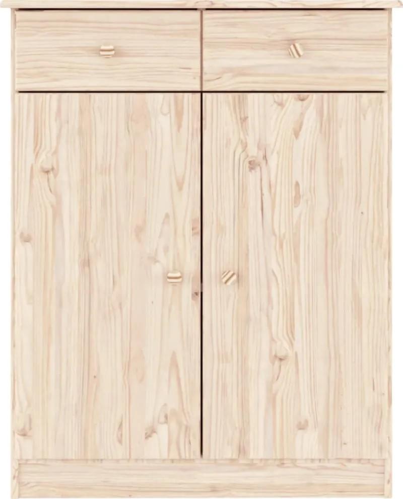 vidaXL Botník ALTA 77 x 35 x 96 cm masivní borové dřevo [353925] Barva: Přírodní