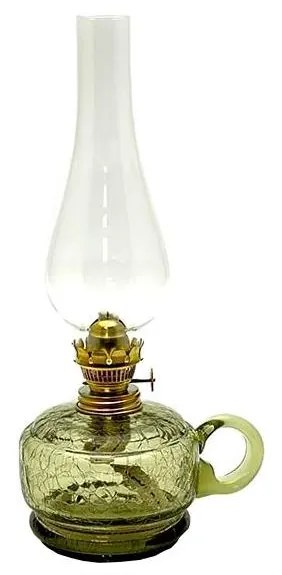 Floriánova huť Petrolejová lampa MONIKA 34 cm lesní zelená FL0019