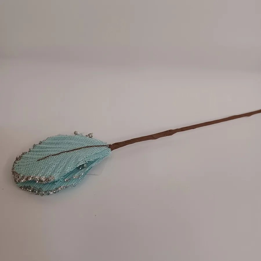Dekorace umělý květ modrý 20,5 × 17 cm, látka