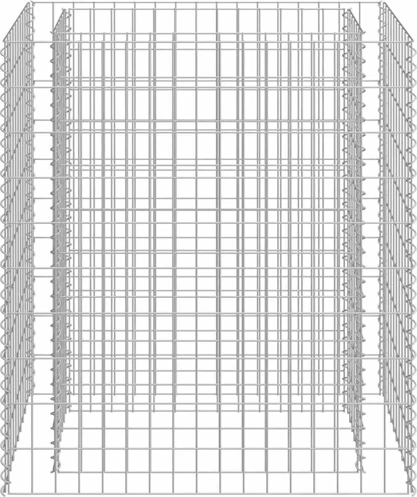 Gabionový vyvýšený záhon pozinkovaná ocel 90 x 50 x 100 cm 143568