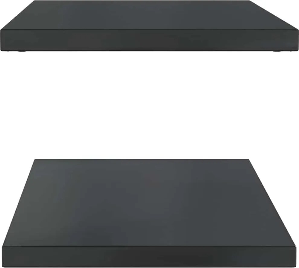 Nástěnné police 2 ks 100 x 40 cm stříbrné nerezová ocel 30287