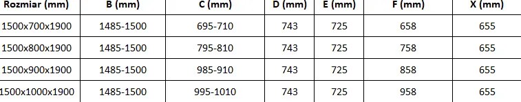 Mexen Omega sprchový kout 150x100cm, 8mm sklo, černý profil-čiré sklo, 825-150-100-70-00