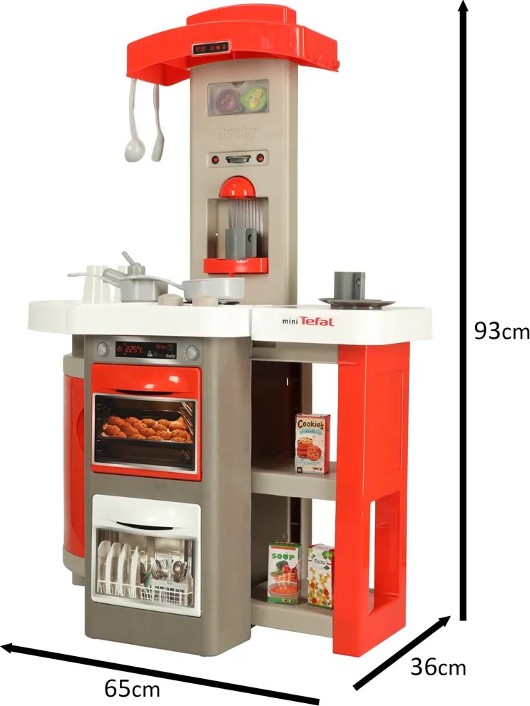 Tomido Dětská kuchyňka elektrické hořáky zvuky skládací kufřík na kolečkách