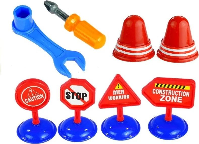 LEAN Toys Sada vozidel: policie, hasiči, odtahovka – na šroubování a odšroubování