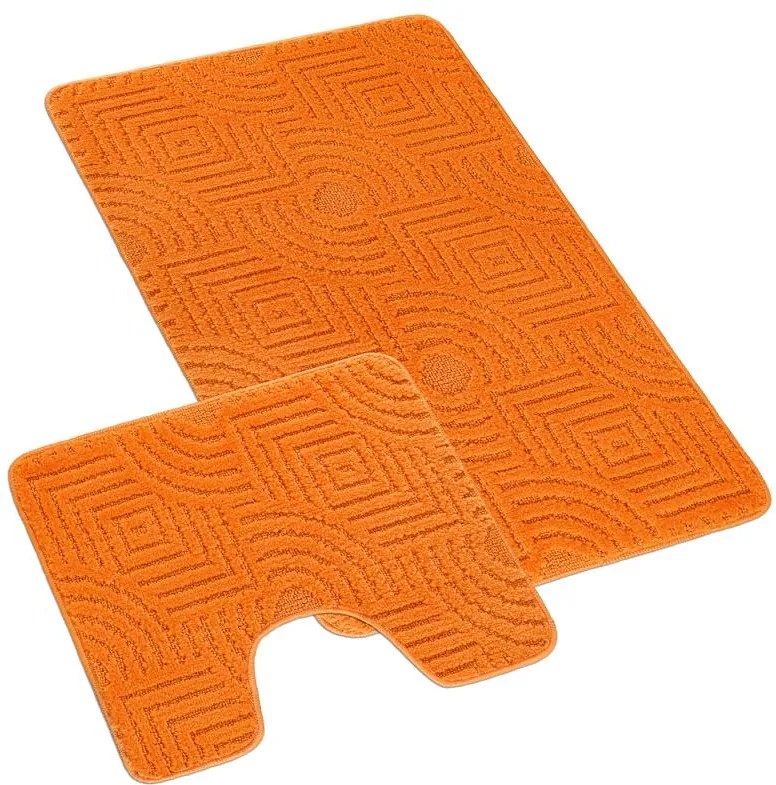 Bellatex SADA BANY 60x100 + 60x50 cm - s výkrojem Oranžová 60x100 cm 60x50 cm (SADA)
