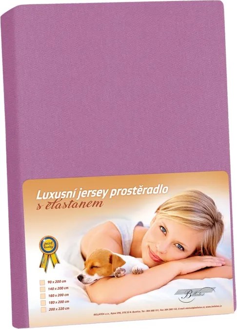 Bellatex Jersey LUX Fialová 100x200 cm