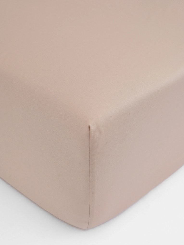 MK Lůžkoviny Saténové prostěradlo Diana 120 × 200 cm - cappuccino