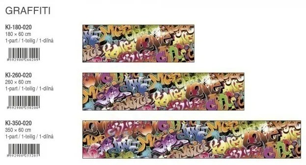 DIMEX | Fototapeta do kuchyně Graffiti KI-180-020 | 180 x 60 cm | vícebarevná