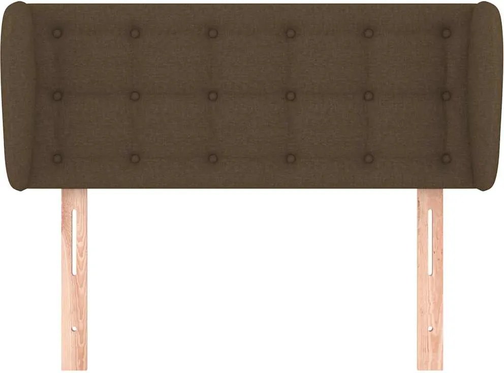 Čelo postele typu ušák tmavě hnědé 83x23x78/88 cm textil 3117555