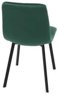Autronic Moderní jídelní židle Židle jídelní, zelený samet, kov černý mat (DCL-973 GRN4)