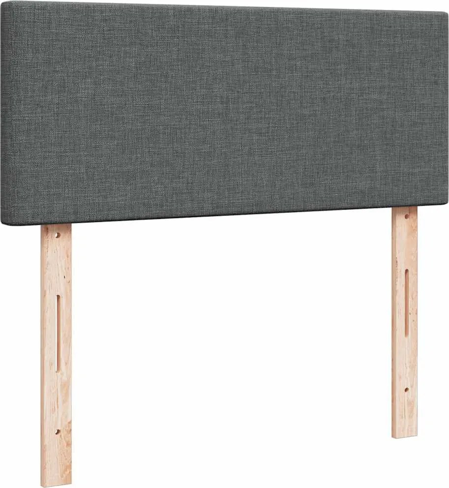 Box spring postel s matrací tmavě šedá 120x190 cm textil 3287389