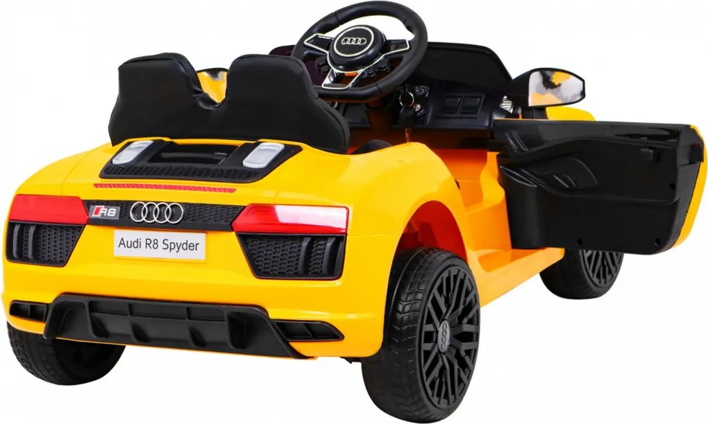 Ramiz Elektrické autíčko Audi R8 pro děti žluté + dálkové ovládání