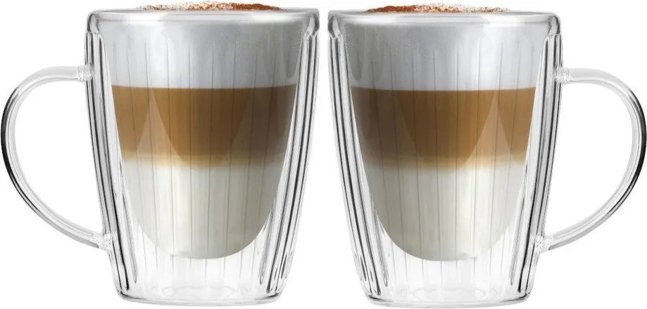 Skleněné hrnky v sadě 2 ks na cappuccino 250 ml Livio Duo – Vialli Design