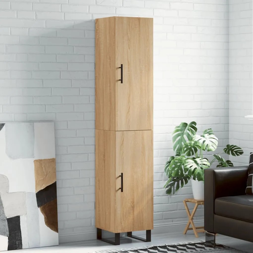 vidaXL Skříň highboard 34,5 x 34 x 180 cm kompozitní dřevo [3198809] Barva: Bílá