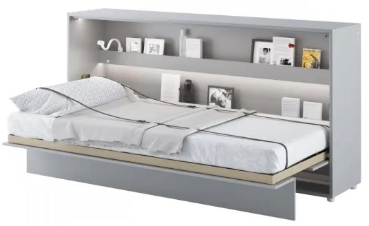 Sklápěcí postel BC-06 90x200 Bed Concept, Barva: bílá, Osvětlení: LED osvětlení - bílé, LED světlo s USB: jedno LED světlo s USB