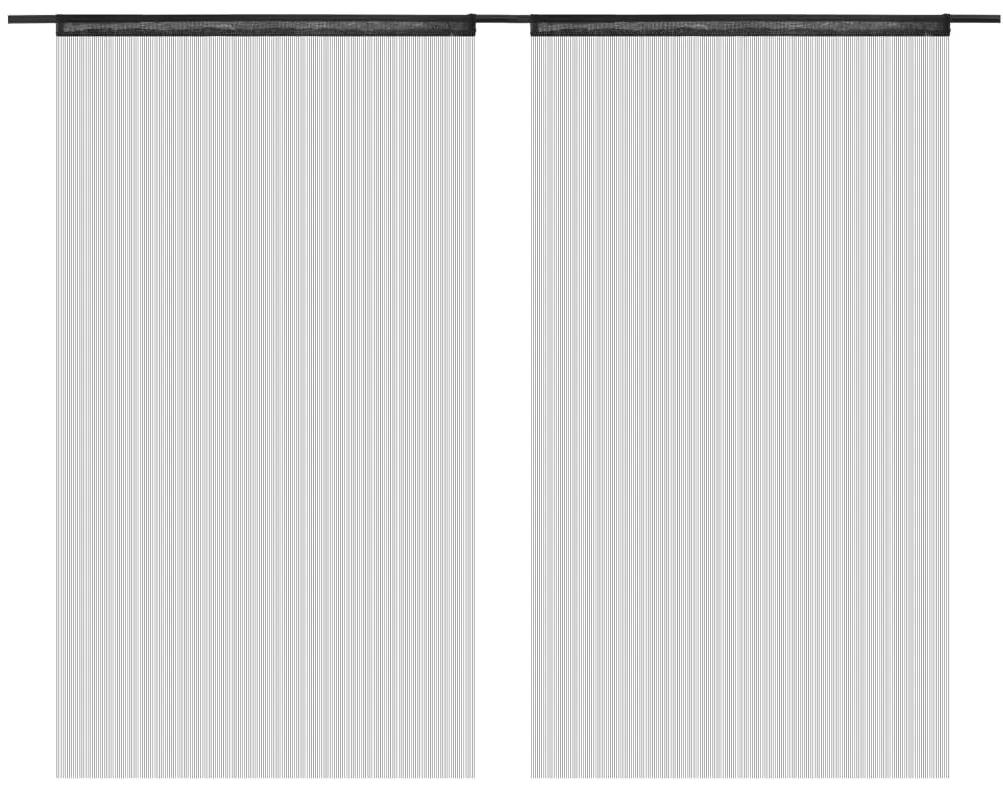 vidaXL Provázkové záclony, 2 ks, 140x250 cm, černá