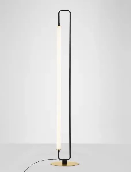 LED černá stojací lampa Wetro 32W