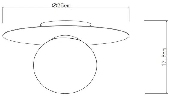 Lucide 79187/01/02 - Stropní svítidlo TRICIA 1xE27/15W/230V pr. 25 cm zlatá