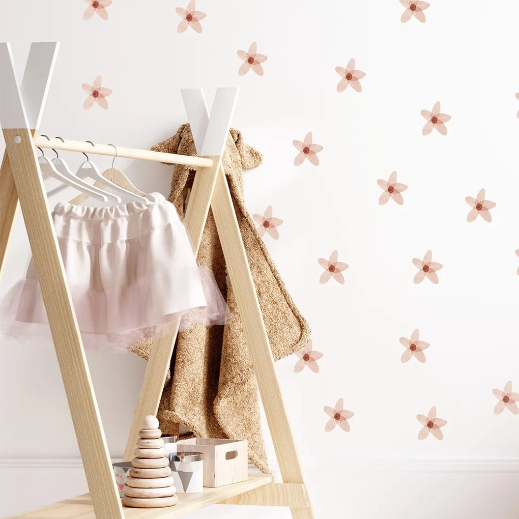 Samolepky na stěnu KVĚTINY do dětského pokoje BOHO