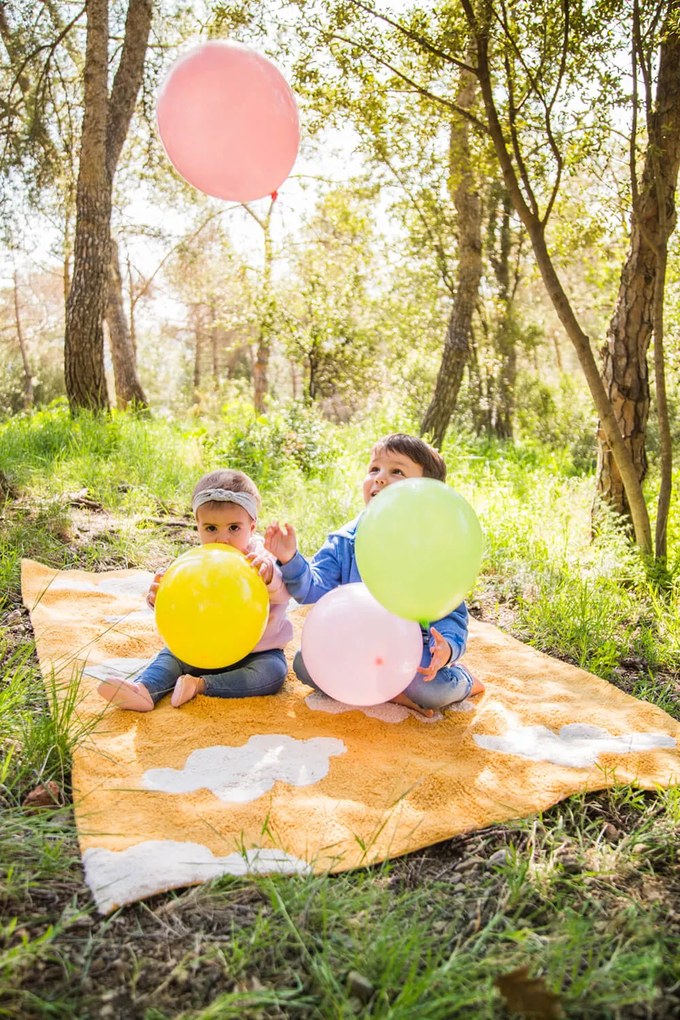 Pratelný koberec cloudio 120 x 160 cm žlutý MUZZA