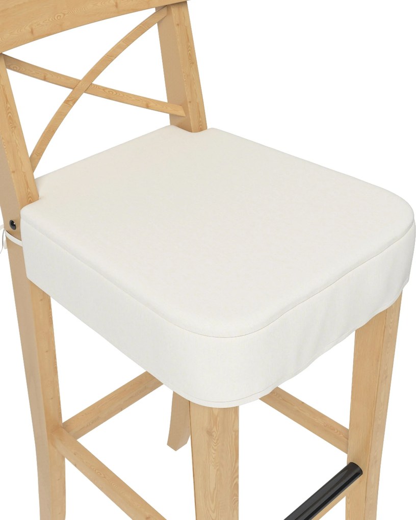 Sedák na židli IKEA Ingolf - barová barva krémová látka pletený vzor