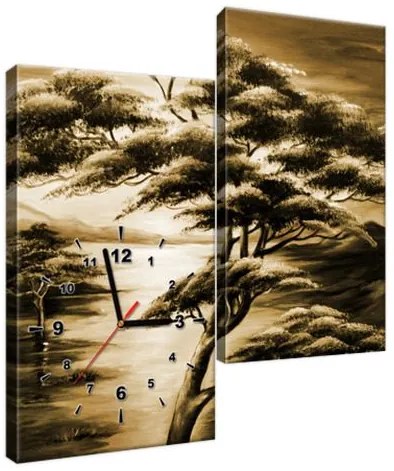 Tištěný obraz s hodinami Silné stromy 60x60cm ZP1515A_2J