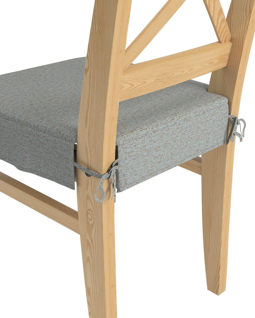 Sedák na židli IKEA Ingolf barva modrá látka pletený vzor