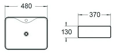 Mexen EVA umyvadlo, 48x37 cm, černá, 21424970