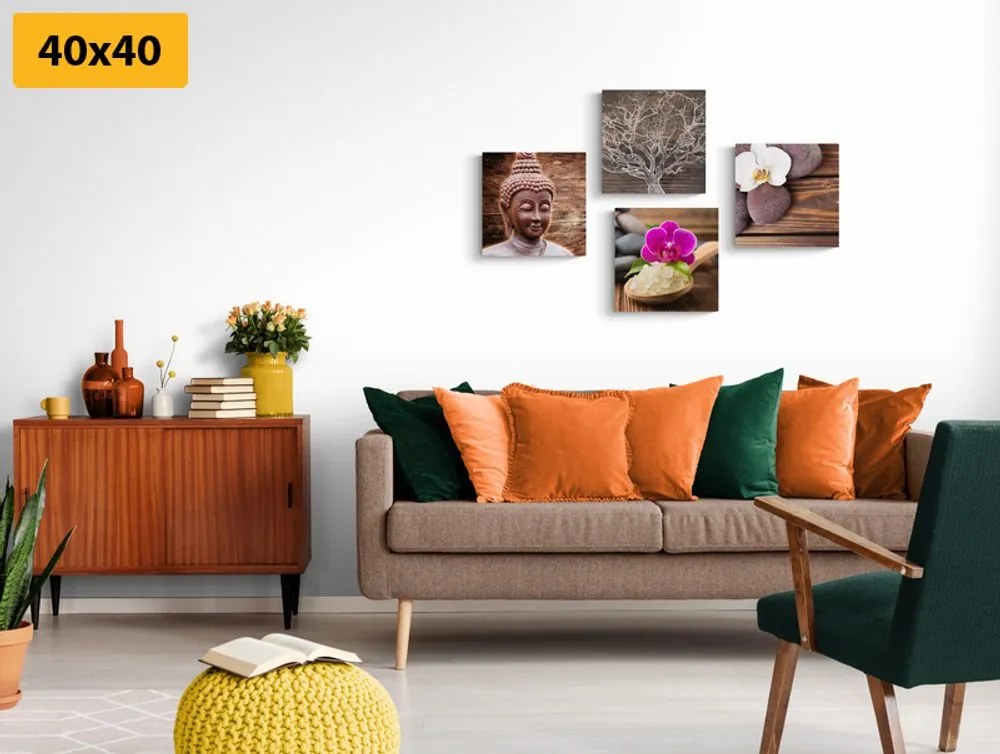 Set obrazů Feng Shui v přírodním provedení