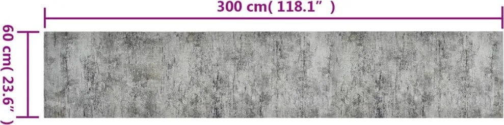 Kuchyňský koberec omyvatelný Beton 60 x 300 cm samet 136572