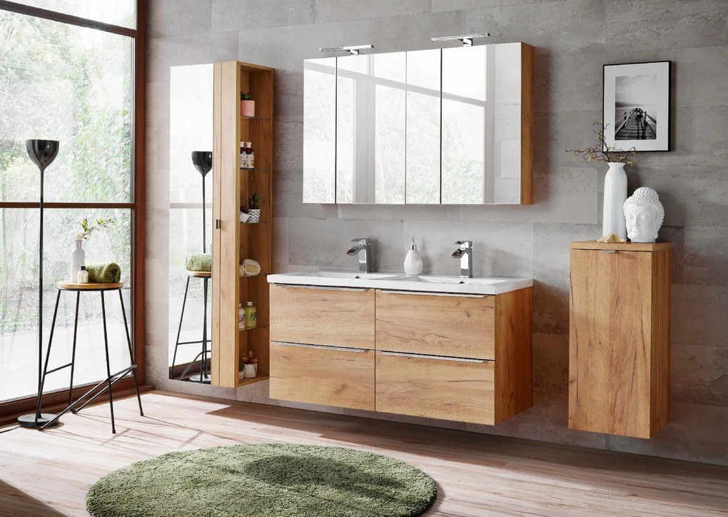 Comad Zrcadlová skříňka bez osvětlení Capri Oak 60 dub zlatý craft