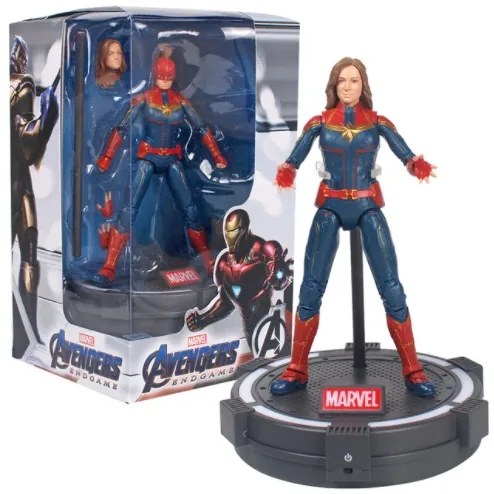 Figurky hrdinů Marvel s vlastním držákem nebo otočným podstavcem Varianta: Captain Marvel, End Game + otočný podstavec