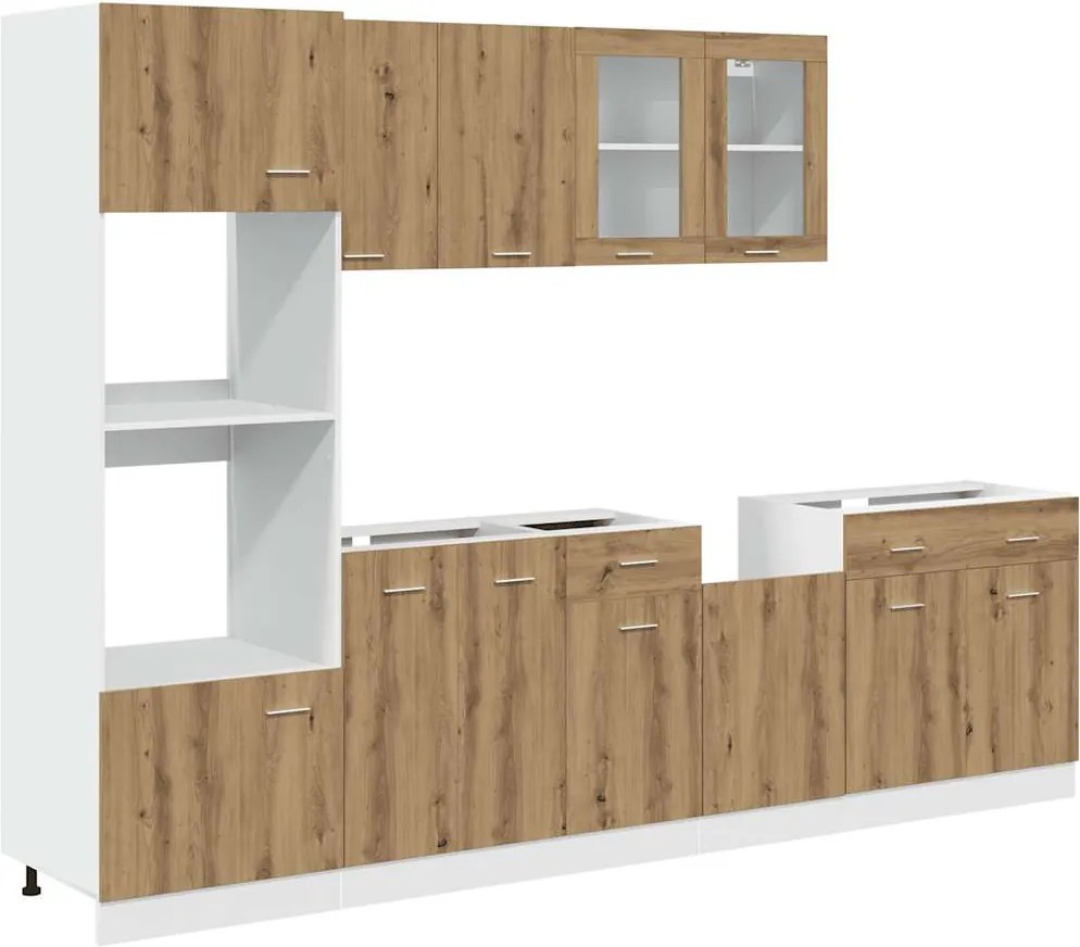 7dílná sada kuchyňských skříněk "Lyon" Artisan Dub, dřevěné podlahy 3328572