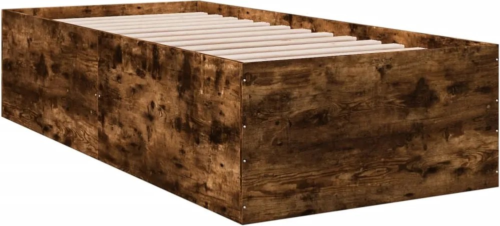 Rám postele kouřový dub 75 x 190 cm kompozitní dřevo 3280983